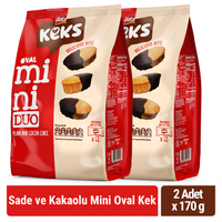 Bifa Keks Mini Oval Cake Plain and Cocoa 170 g x 2 Pieces