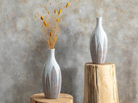 Elegant Leaf Vază 15X15X35 Cm Alb | English Home Ro