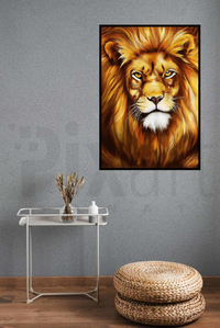 Aslan Kafası 30x40 PixArt Sanat Elmas Mozaik Tablo Diamond Türkiye