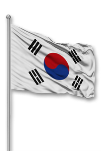 Güney Kore Ülke Bayrağı 1. Kalite Raşel Kumaş