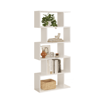 Santorini 5 Bolmeli Dikey Kitaplık - Beyaz | AYZ Designs