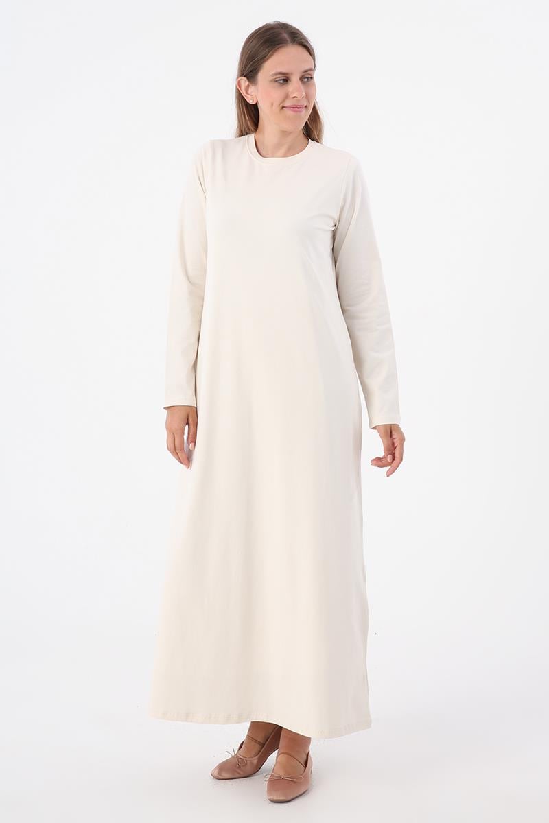 Uzun Kollu İçlik Elbise - ALLDAY