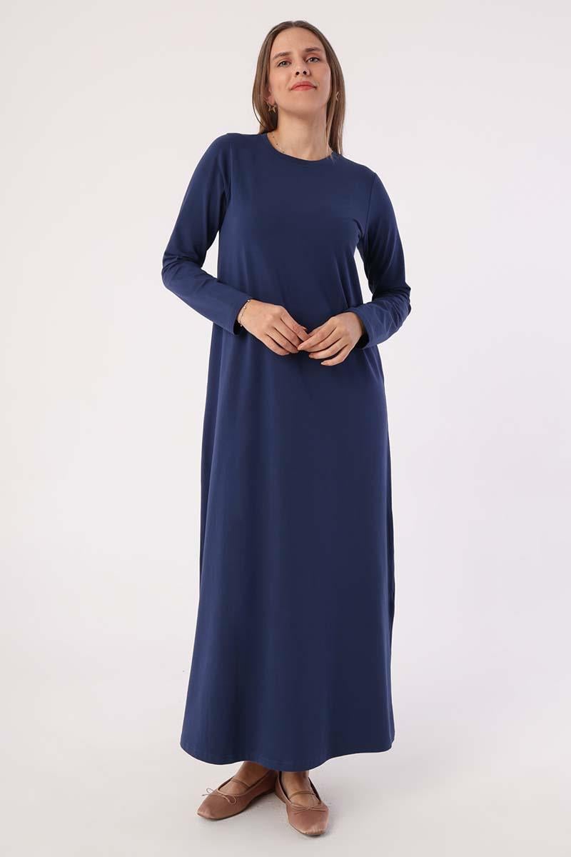 Uzun Kollu İçlik Elbise - ALLDAY